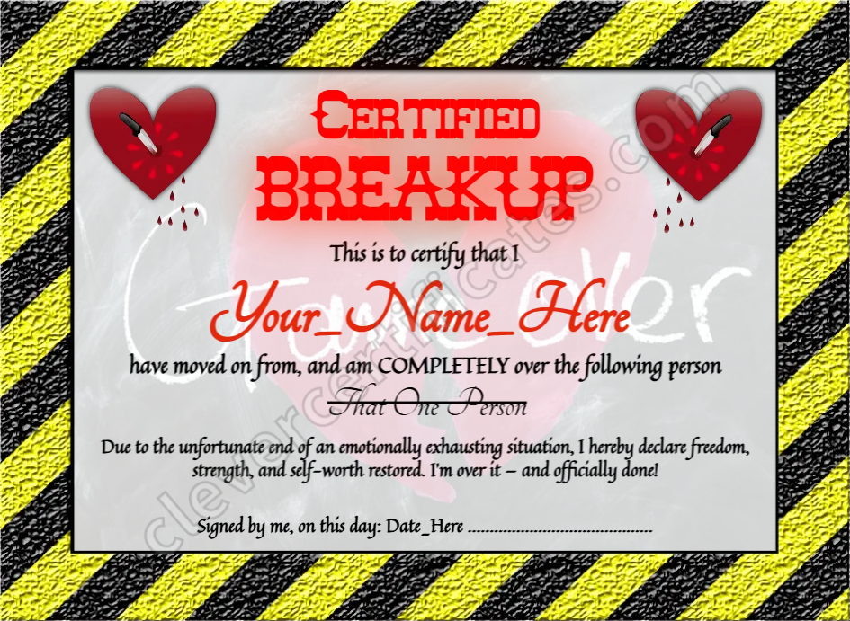 Breakup Certificate