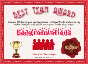 Business Award Certificate Templates – Editable Office Recognition ...
