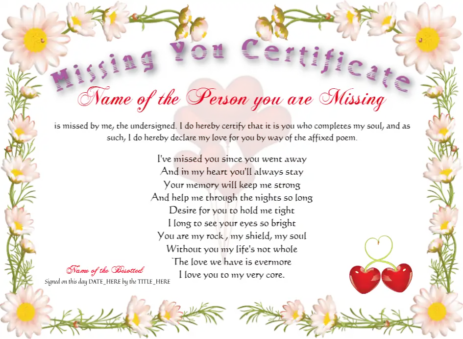 Love Certificate